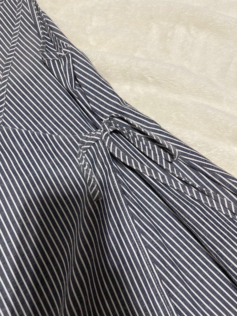 TEM striped wrap dress, Women's Fashion, Dresses & Sets, Dresses on ...