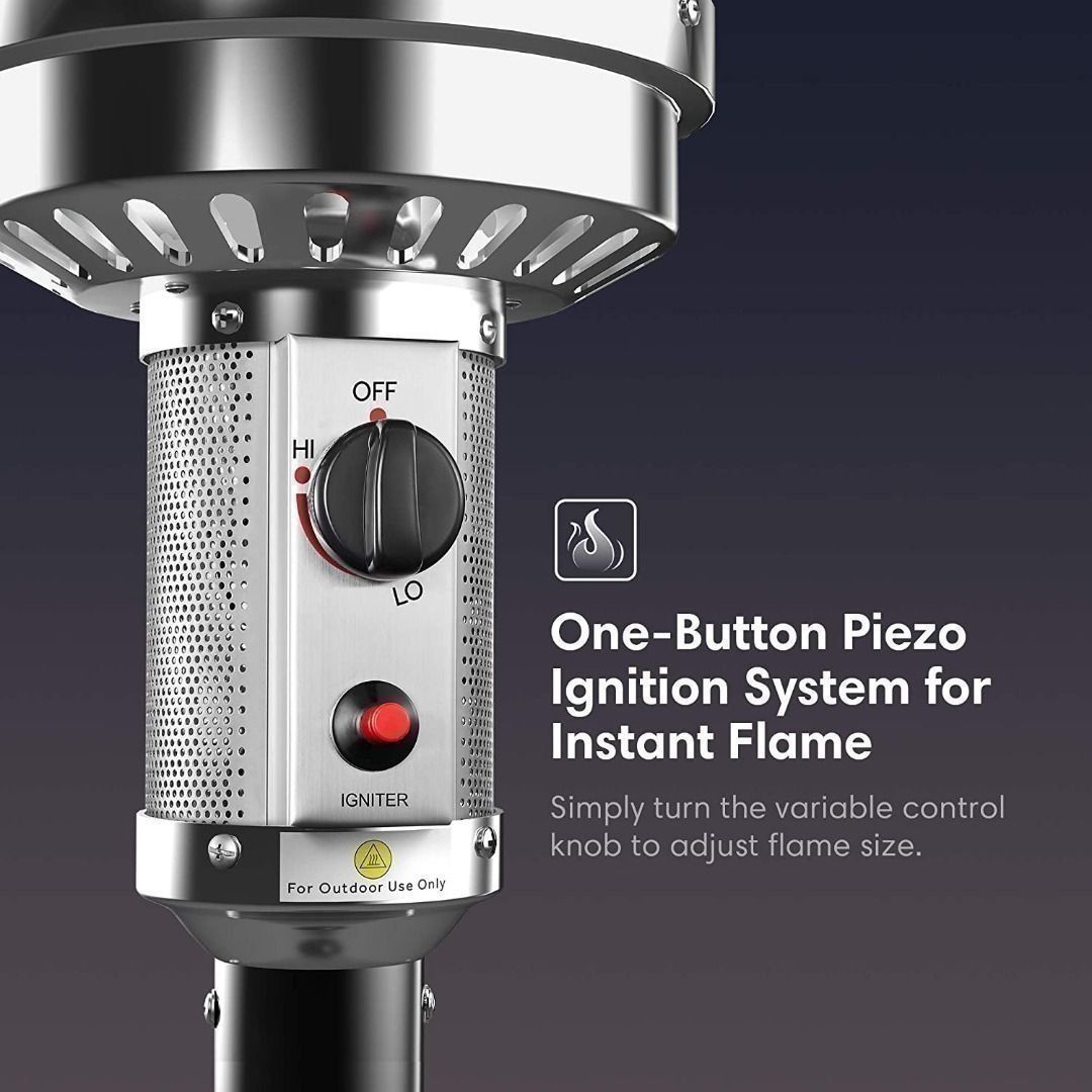 Terra Hiker Standing Heater with Wheels 16 kW (55,000 BTUs ...