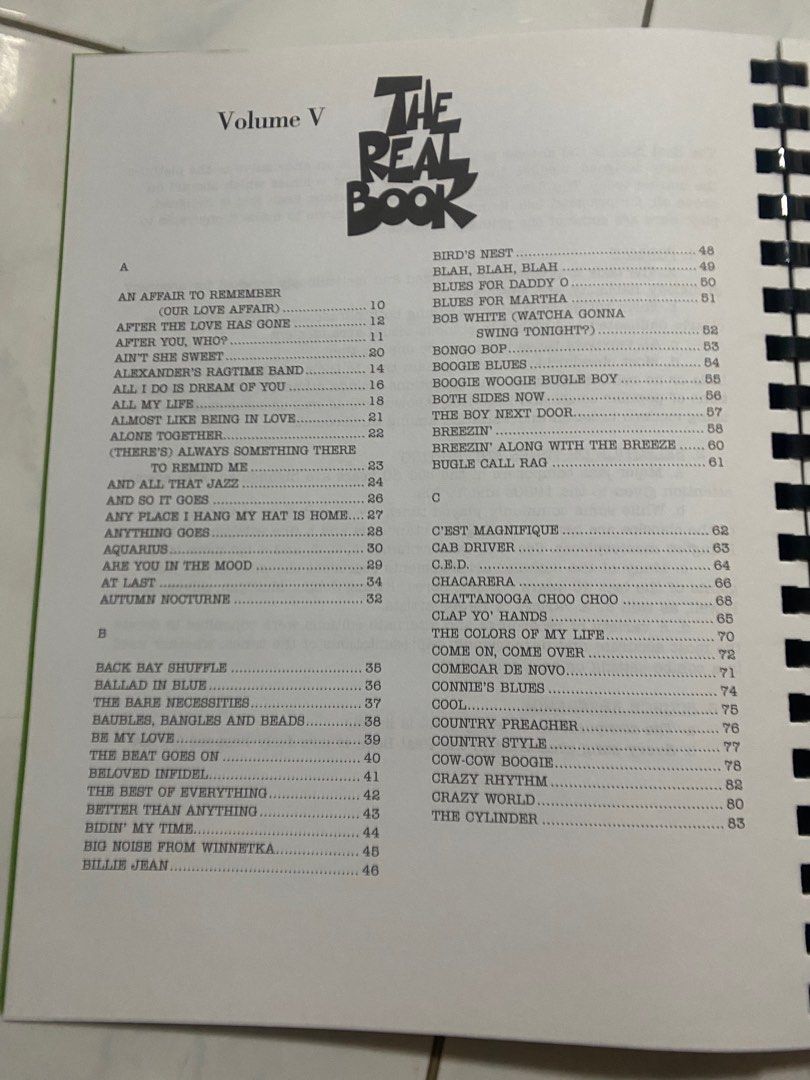 The Real Book - Volume V - C Instruments, Hobbies & Toys, Books ...