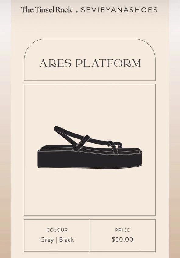 The Tinsel Rack TTR x Sevieyana Shoes Ares Platform (Black), Women's ...