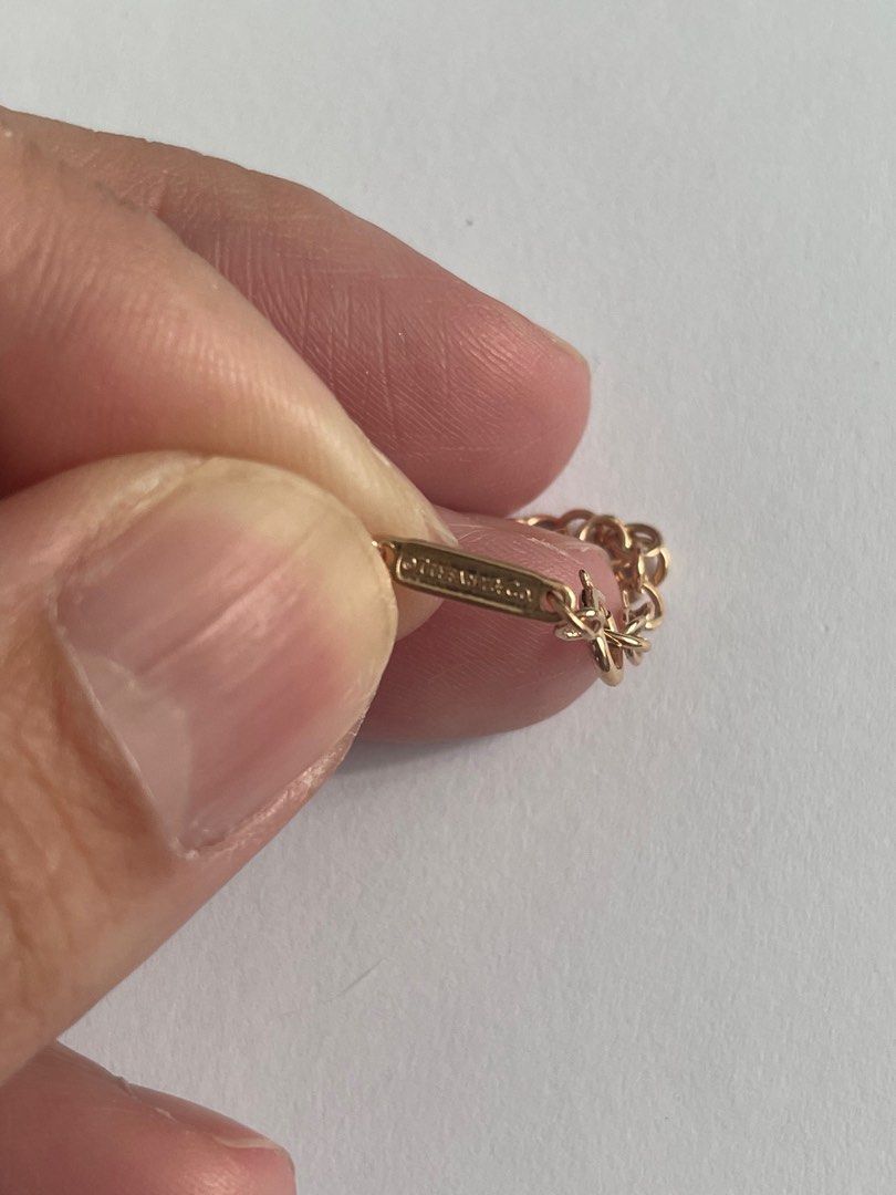 Tiffany & Co Atlas Rose Gold Diamond Necklace, Women's Fashion, Jewelry ...