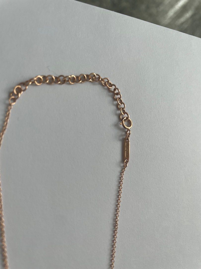 Tiffany & Co Atlas Rose Gold Diamond Necklace, Women's Fashion, Jewelry ...