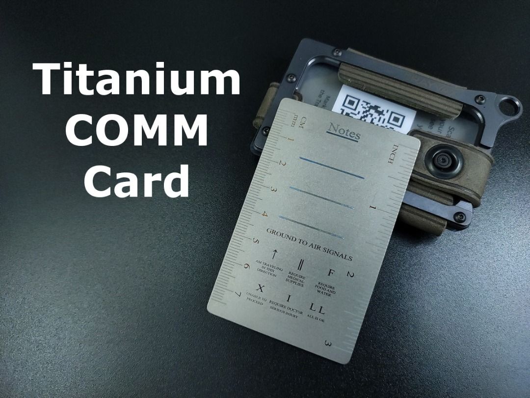 Titanium COMM Card - International Morse Code / SOS / Notes ...