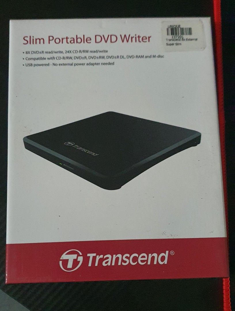 Transcend Portable DVD Writer, Computers & Tech, Parts & Accessories ...