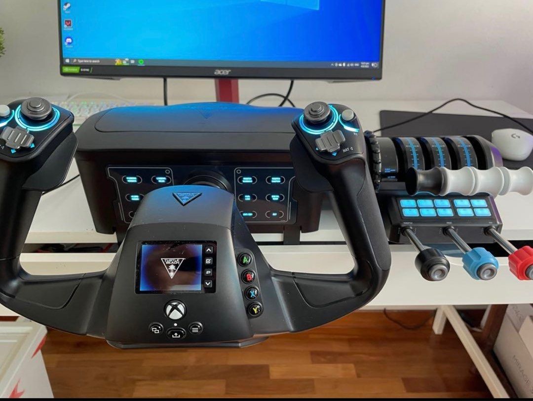 Turtlebeach velocity one flight yoke, Video Gaming, Gaming Accessories ...