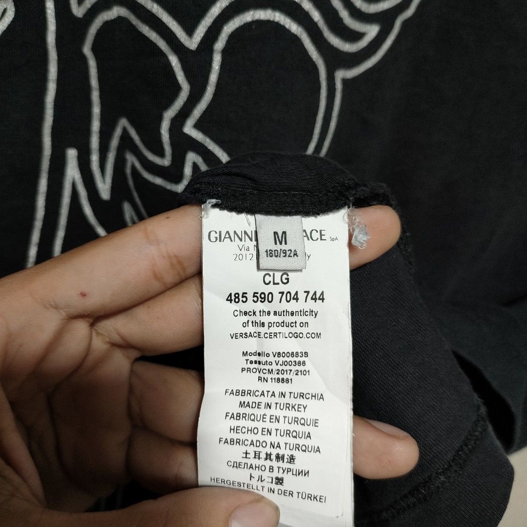 Versace Half Medusa Face Big Logo, Luxury, Apparel on Carousell