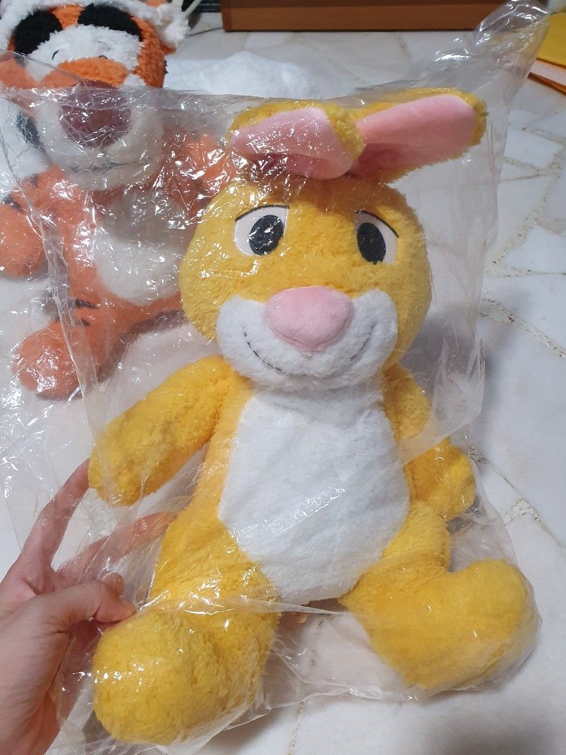 Winnie the Pooh Tigger Piglet & Rabbit Yellow Bunny Soft Toys Plush ...