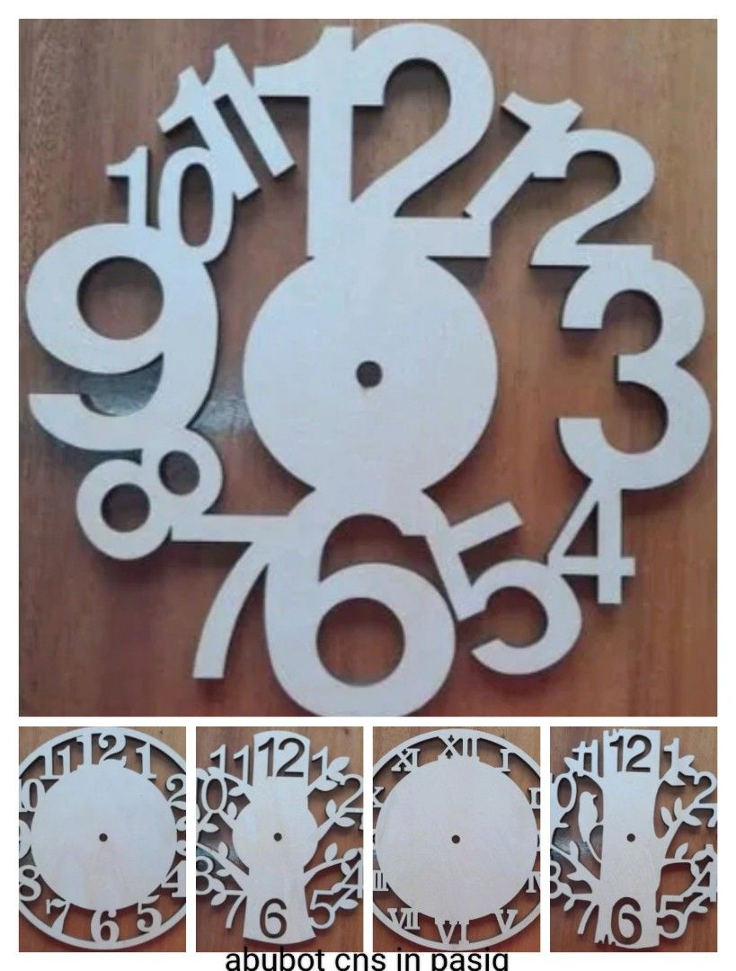 Wooden Wall Clock (personalized with laser engraving), Furniture & Home ...