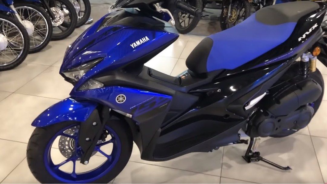 Yamaha Aerox V1 Original Coverset Blue/Black, Motorcycles, Motorcycle ...