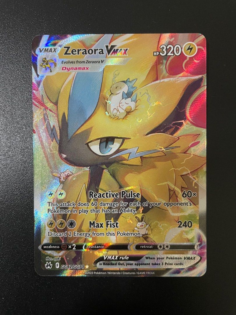 Zeraora VMAX - GG42/GG70 - Ultra Rare Crown Zenith Pokemon card ...