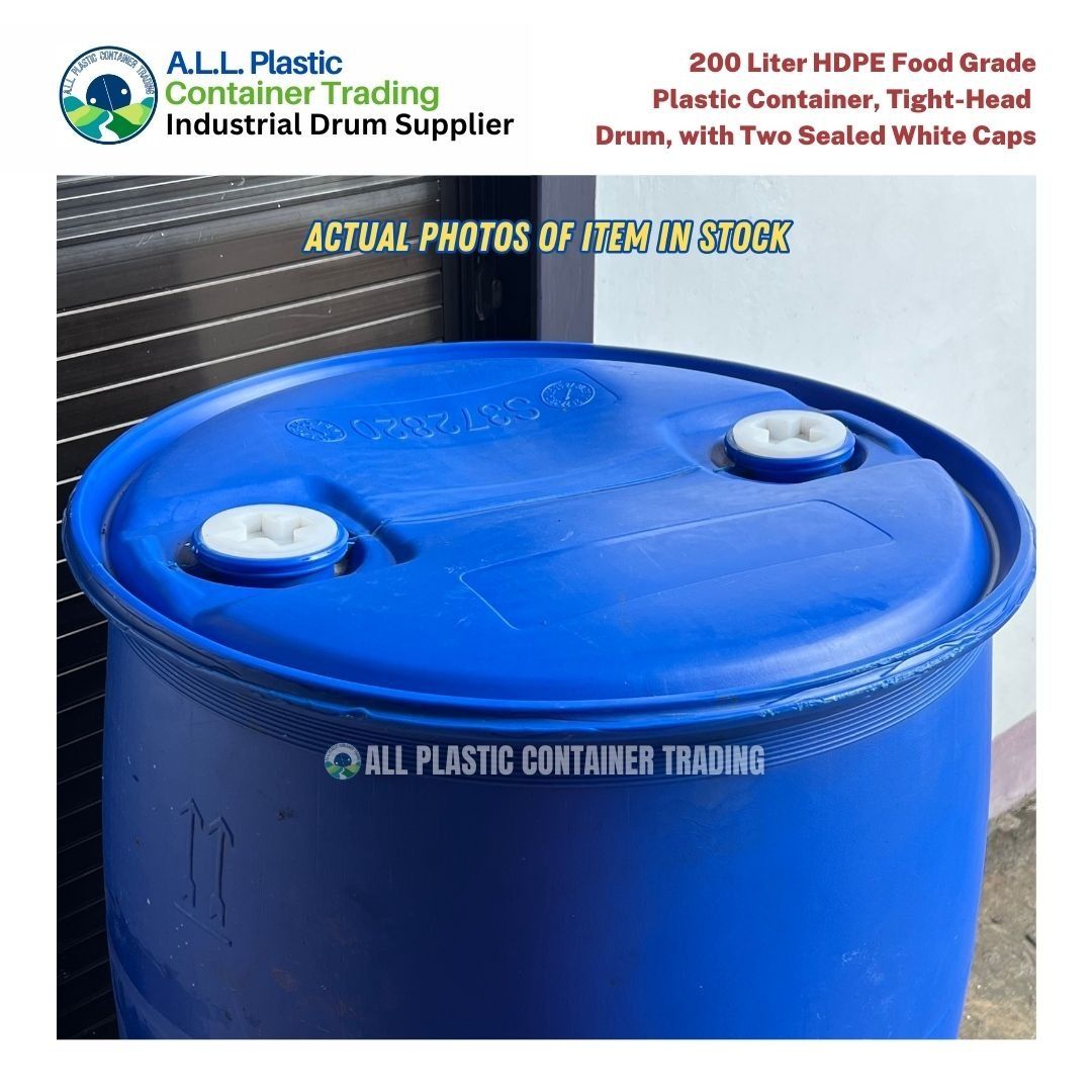 200 Liter Heavy Duty Plastic Container Drum (Food Grade) Glucose Barrel ...