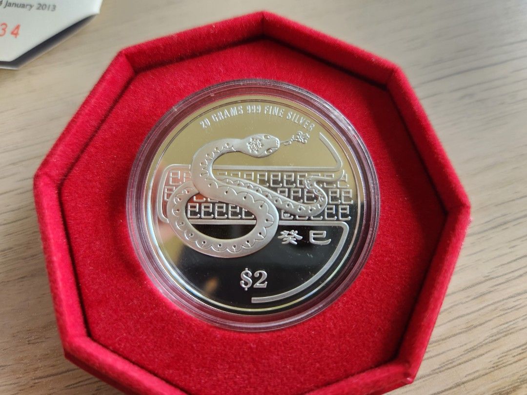 2013 Singapore Lunar Snake Silver Proof Coin, Hobbies & Toys ...