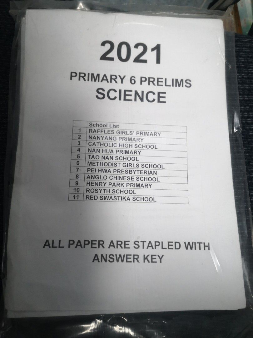 2021 PSLE exam paper science, Hobbies & Toys, Books & Magazines ...