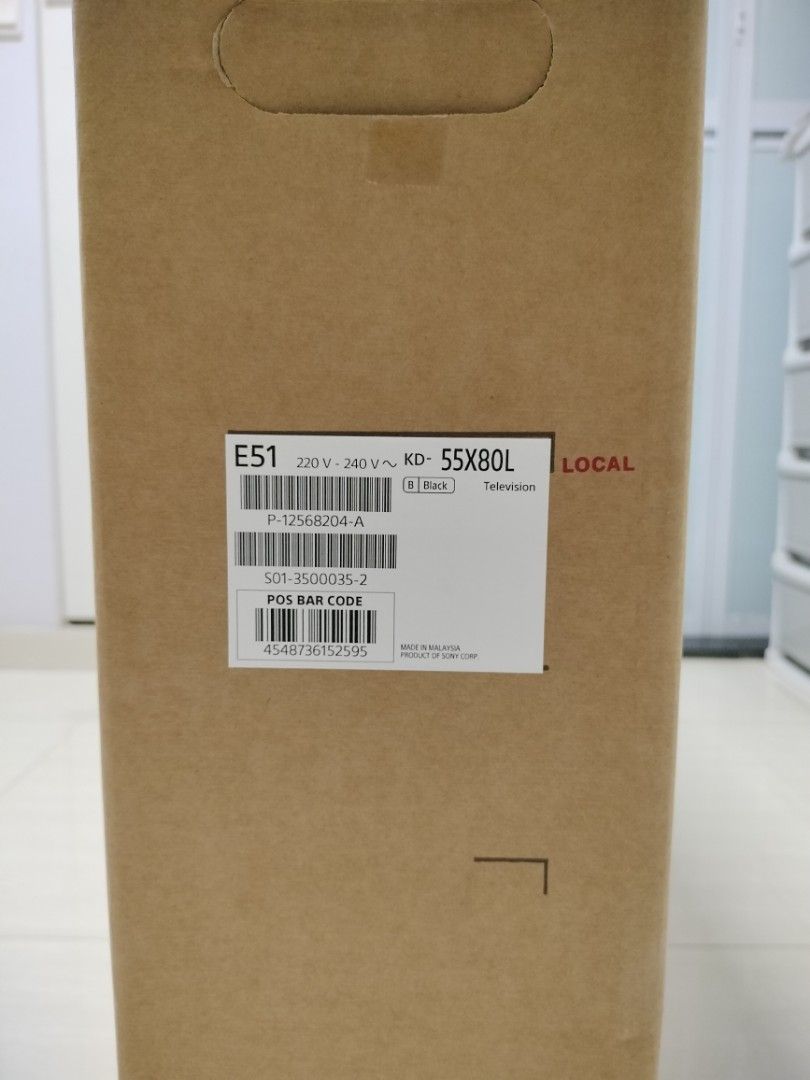 55 inch Sony TV Empty Box With Complete Set Of Styrofoam, TV & Home ...