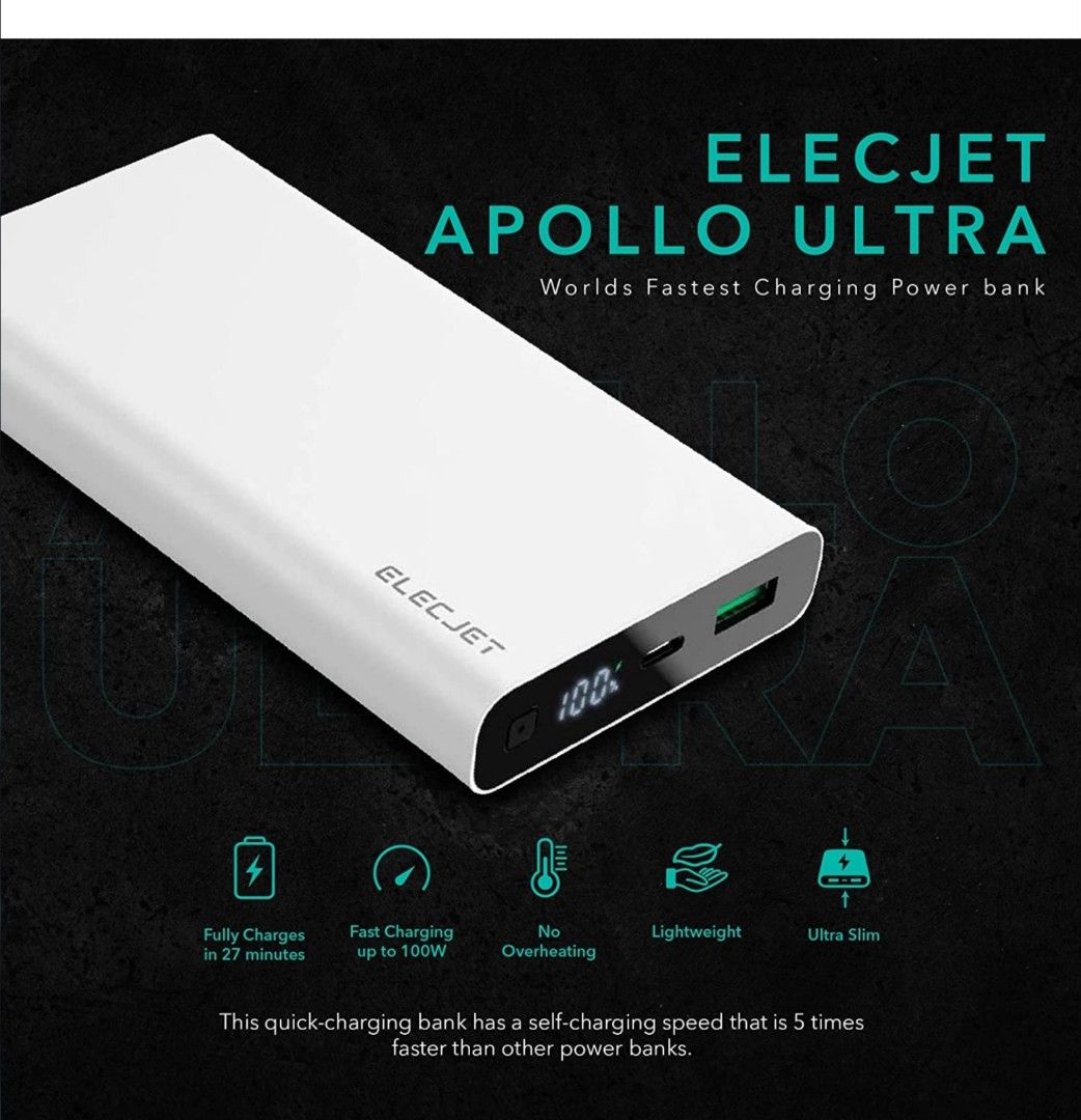 65W Fast Charge Powerbank 10,000mAh (65W Output, PPS, PD 3.0, QC 3.0 ...