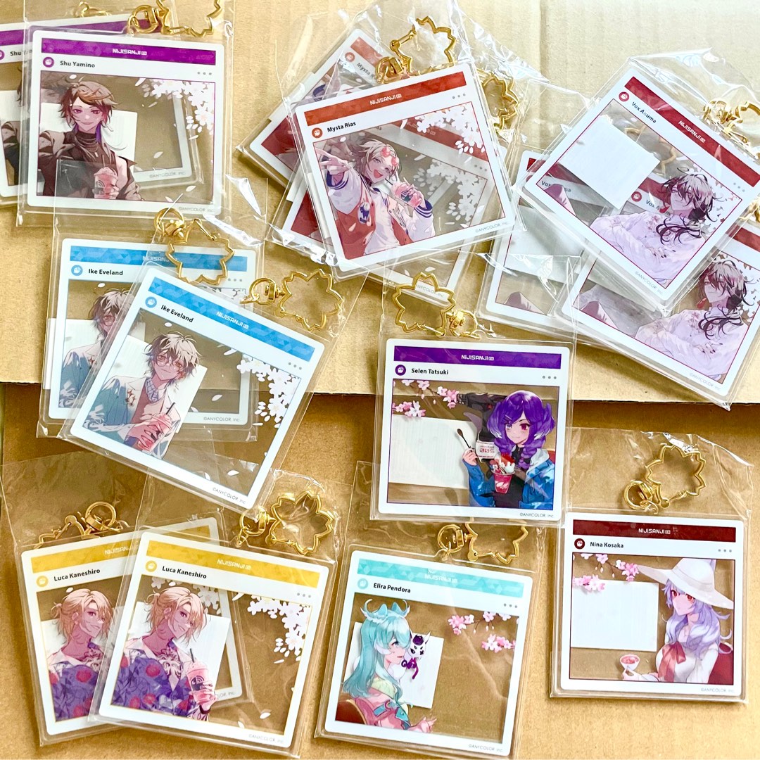 現貨 Luxiem Nijisanji En Niji En Virtual Liver 彩虹社 Vtuber Sakura 櫻花 2022 掛件 Key Chain 代購 Mysta