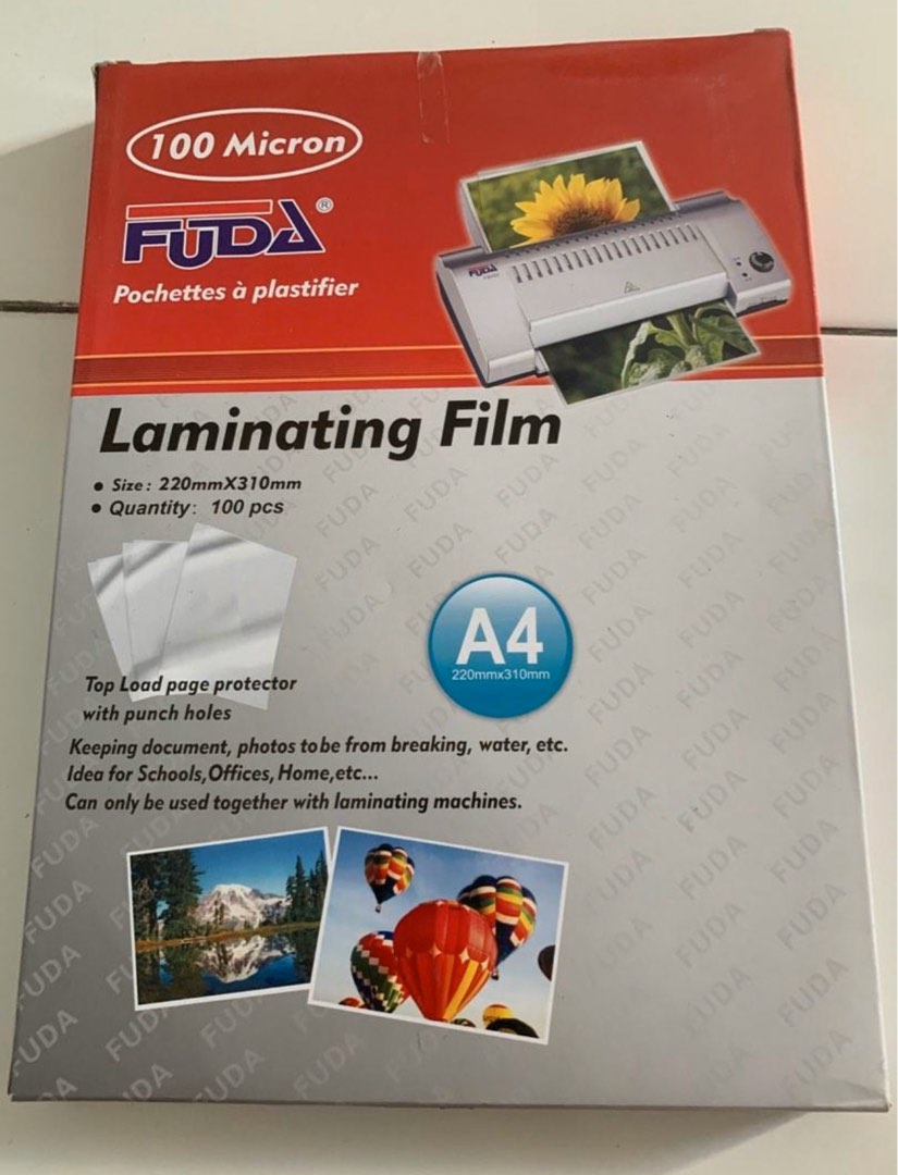 A4 Laminating Film - 220mm x 310mm (100 pcs), Hobbies & Toys, Stationery & Craft, Stationery ...