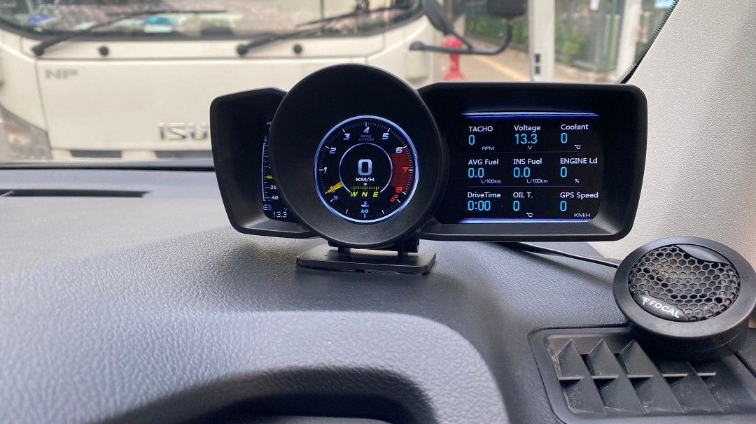 A600 HUD Head-up Display Gauge GPS OBD HD LCD Driving Computer Safe ...