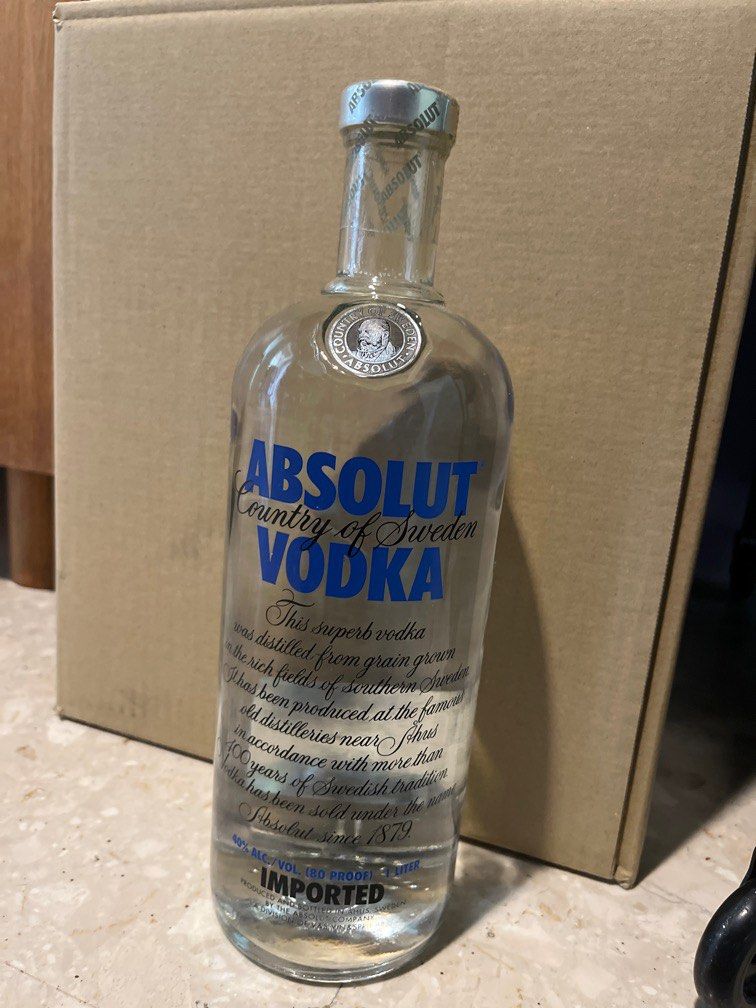 Absolut Vodka 1 Litre, Food & Drinks, Alcoholic Beverages on Carousell