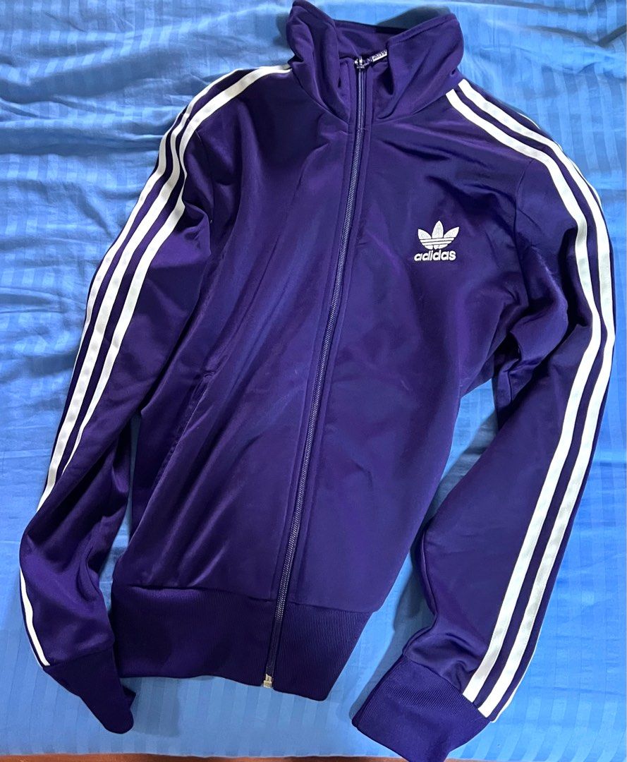 Adidas Purple Track Zip Up Jacket, Women's Fashion, Activewear on Carousell