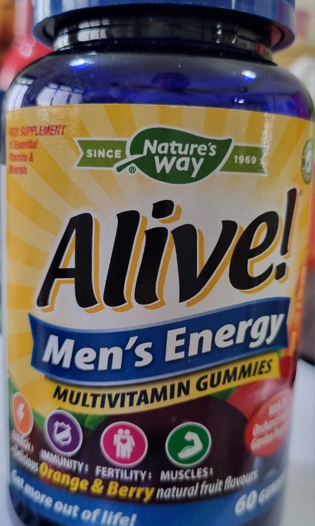 Alive Men's Energy Multivitamin Gummies - 2 New Bottles, Health ...