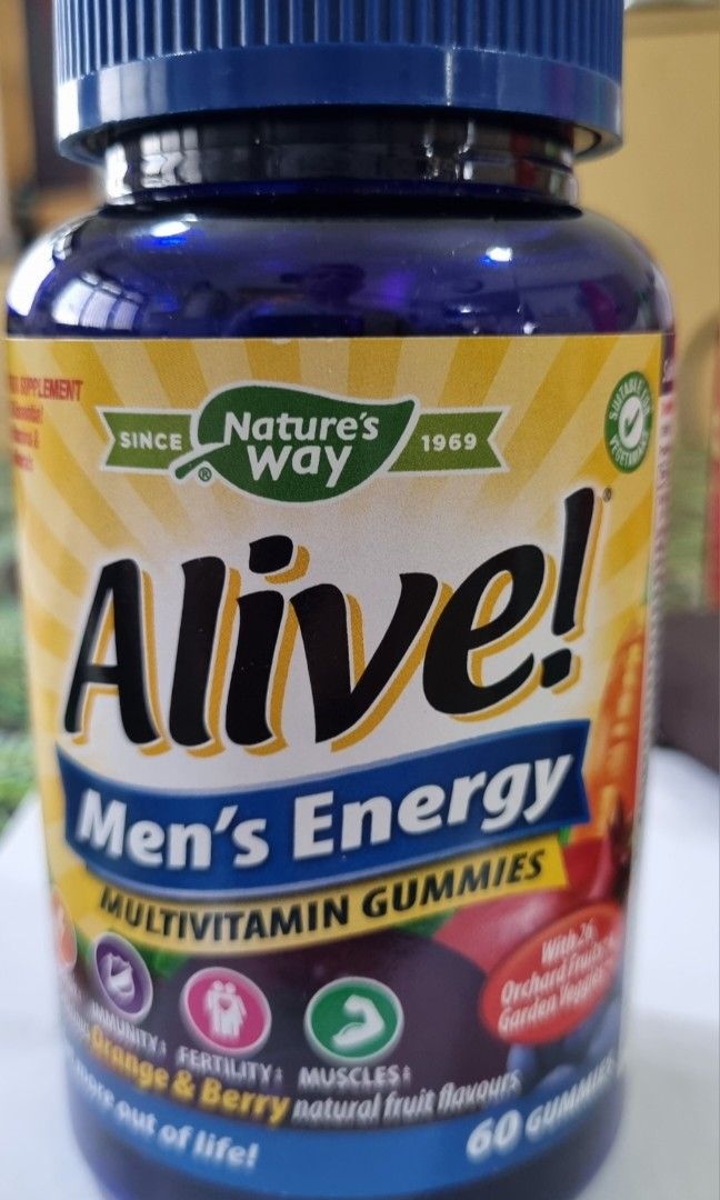 Alive Men's Energy Multivitamin Gummies - 2 New Bottles, Health ...