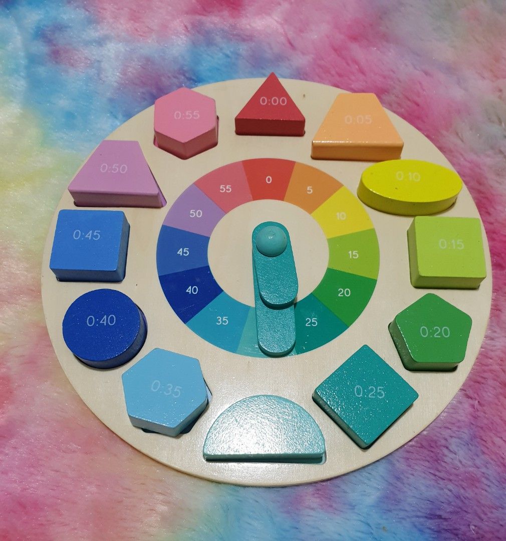 ANKO WOODEN CLOCK & PUZZLE EDUCATIONAL TOYS PRELOVED, Hobbies & Toys ...