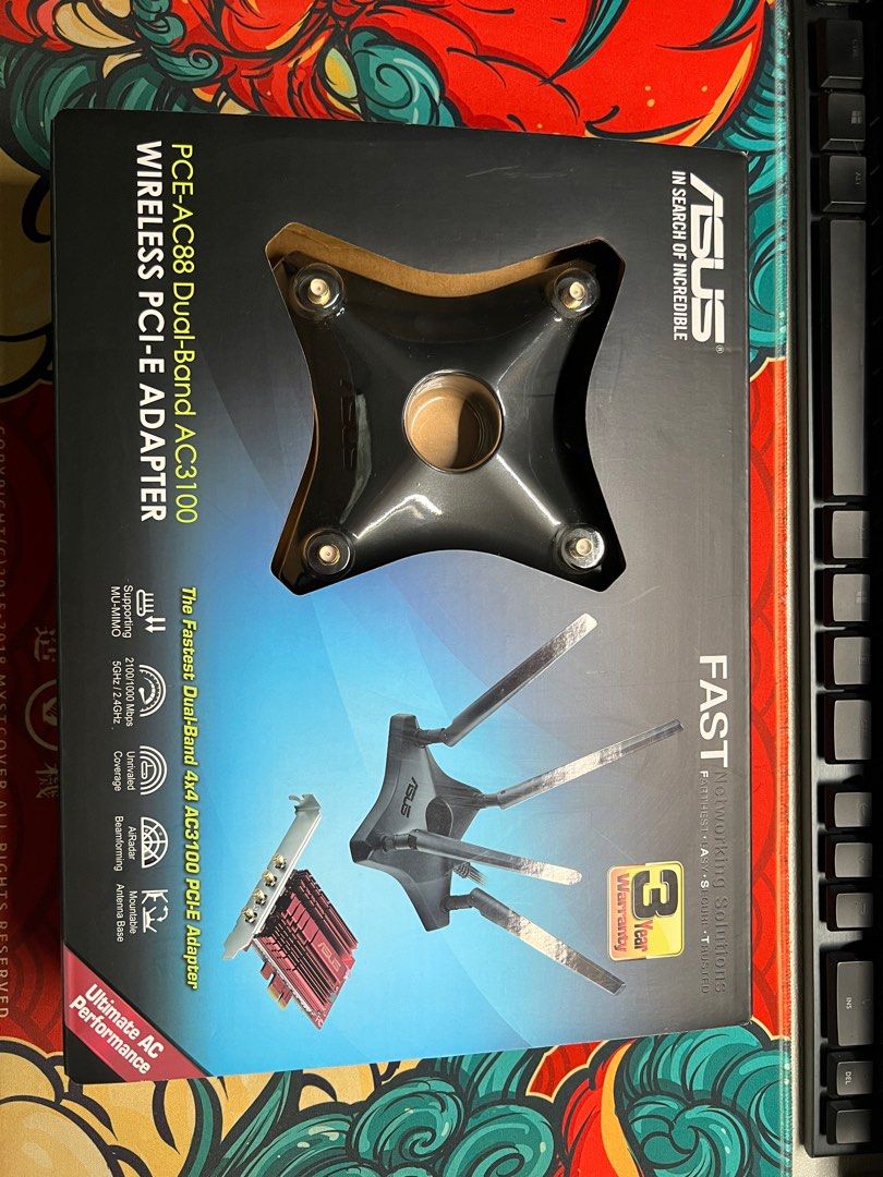 Asus AC88 AC3100 wifi pcie adapter, Computers & Tech, Parts ...