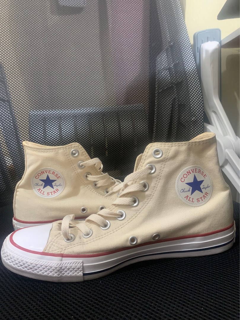 Authentic Converse High Cut Beige on Carousell
