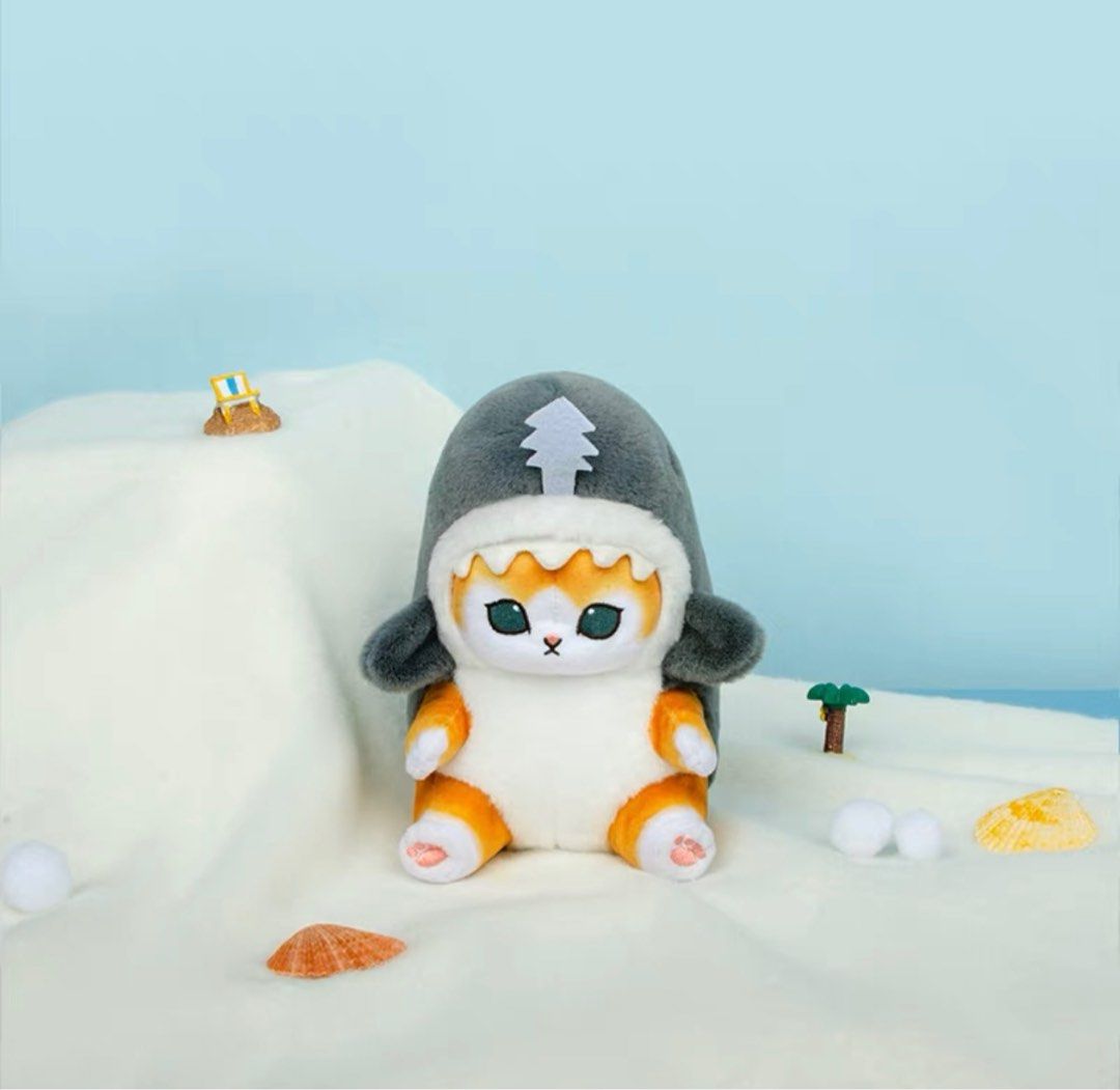 AUTHENTIC MOFUSAND PLUSH CAT KITTEN / SHARK / EBI SHRIMP / DOLPHIN/ 17 CM/ 18 CM / 20 CM / 21 CM ...