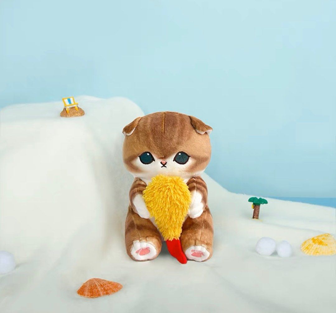 AUTHENTIC MOFUSAND PLUSH CAT KITTEN / SHARK / EBI SHRIMP / DOLPHIN/ 17 CM/ 18 CM / 20 CM / 21 CM ...