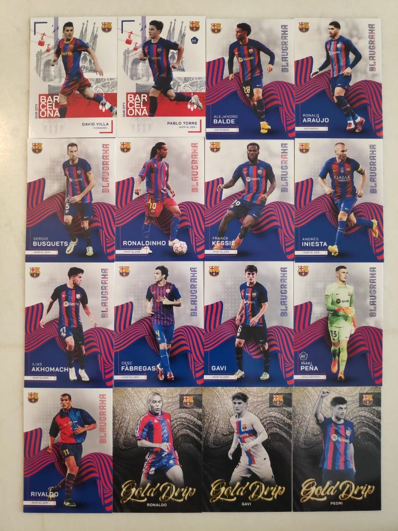 Barcelona Team Set Complete Soccer Cards 1-50, Hobbies & Toys, Toys ...