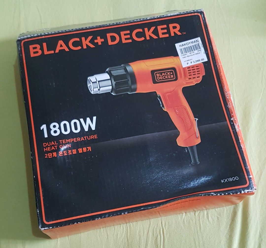 Black + Decker Heat gun, Commercial & Industrial, Construction Tools & Equipment on Carousell
