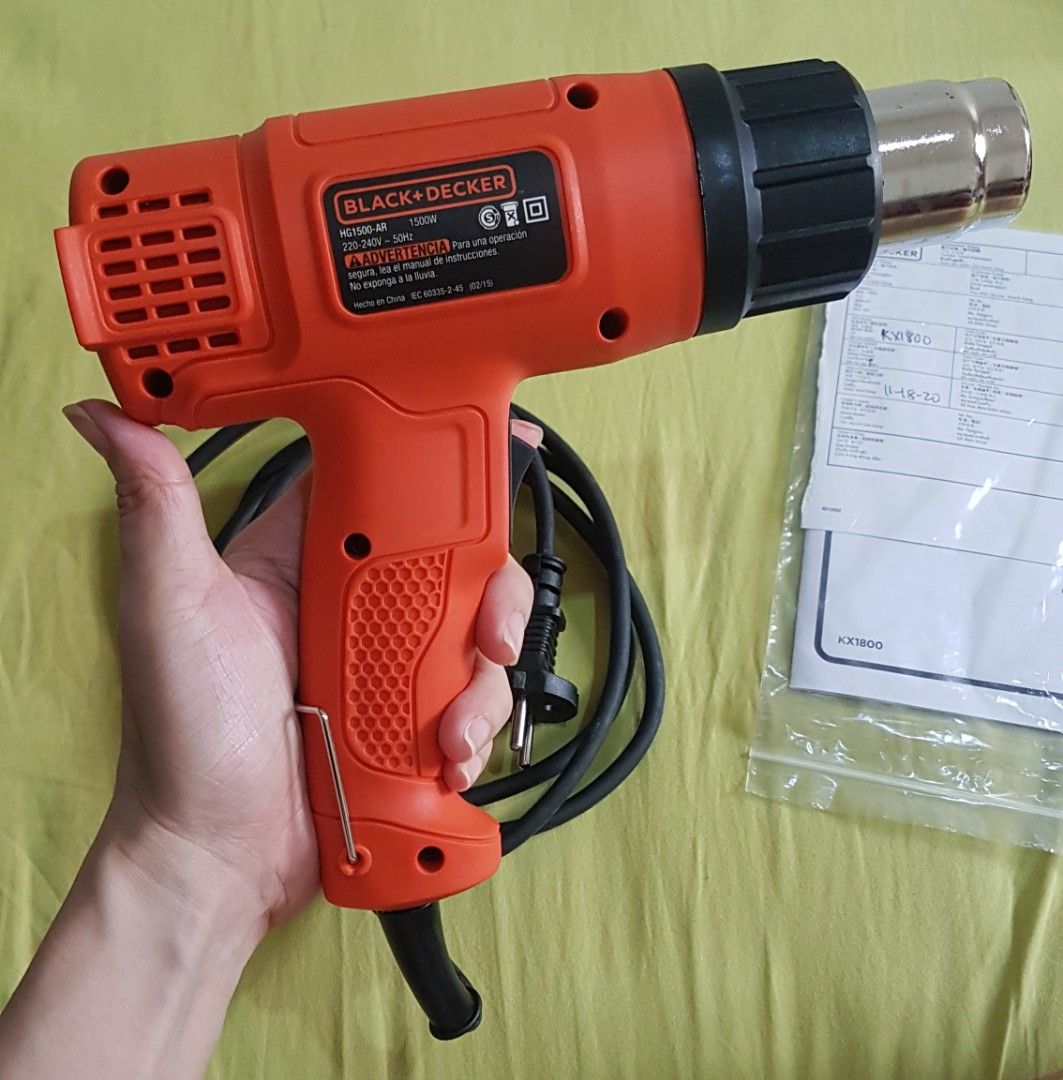 Black + Decker Heat gun, Commercial & Industrial, Construction Tools & Equipment on Carousell