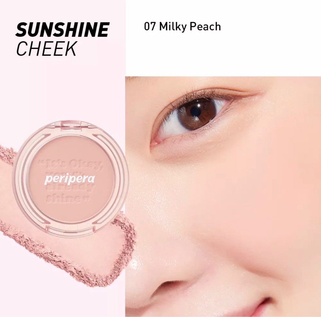Blusher Pure Blushed Sunshine Cheek 4.2g shade 07 milky peach, Beauty & Personal Care, Face ...