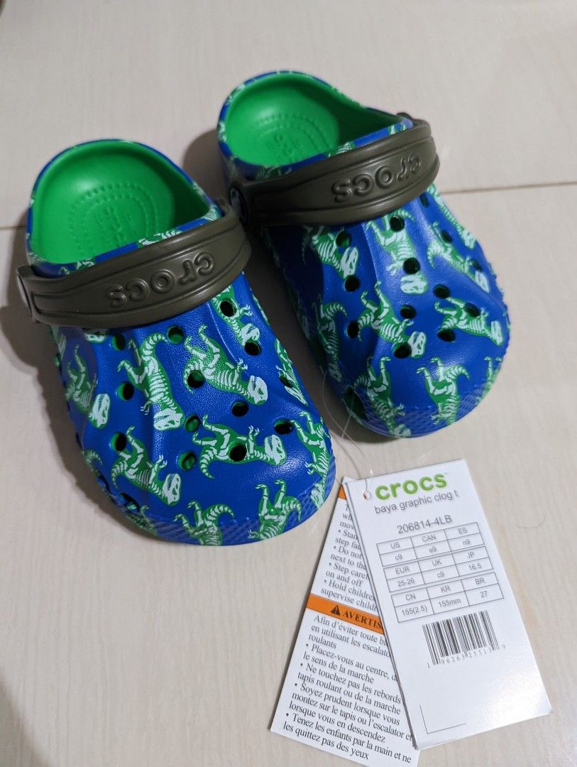 Brand new- 9 Crocs dino from USA, Babies & Kids, Babies & Kids Fashion ...