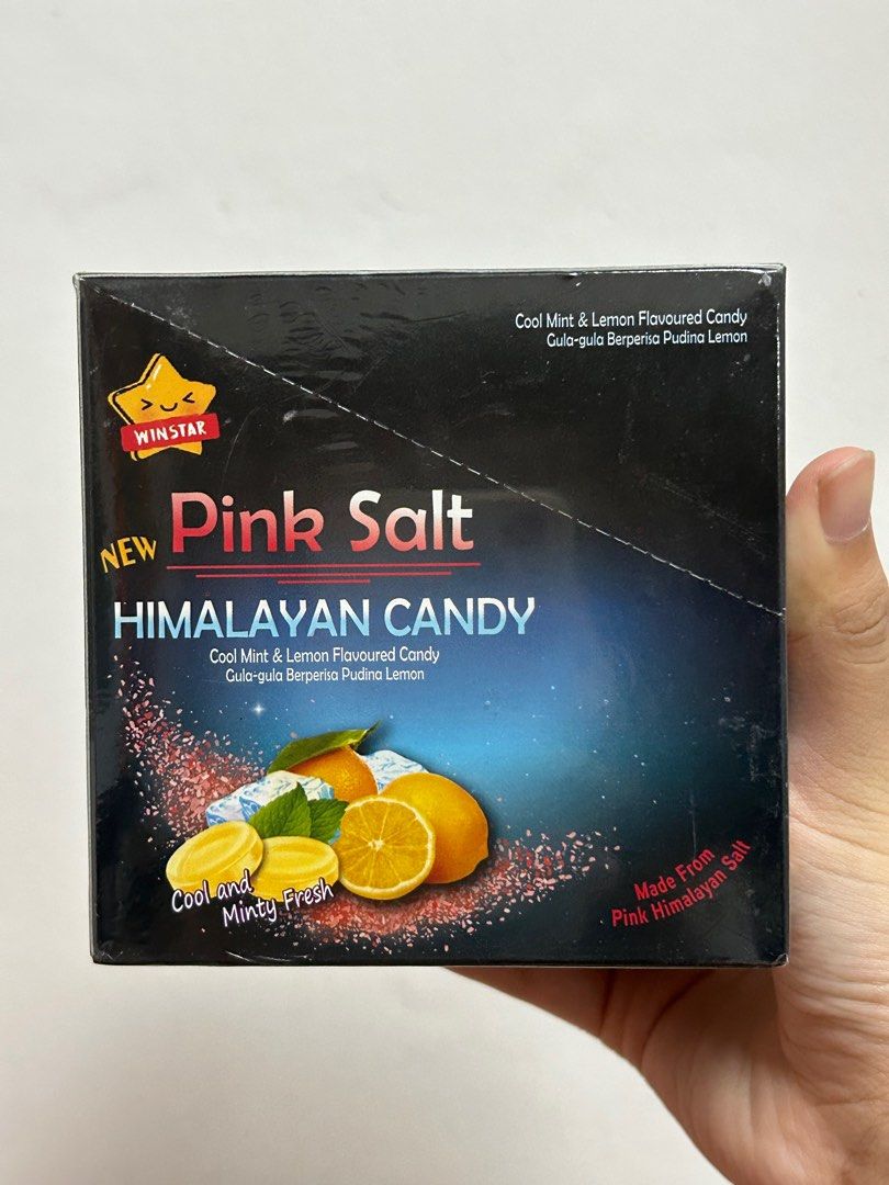 [Brand New] Himalayan pink salt cool mint & lemon flavoured candy, Food ...