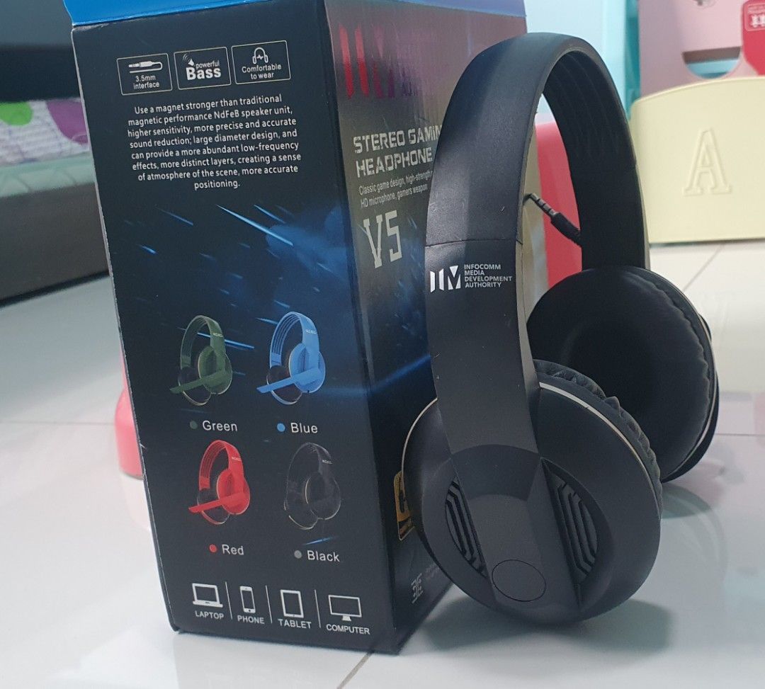 Brand New Microphone Headphone (Black Color), Audio, Headphones ...