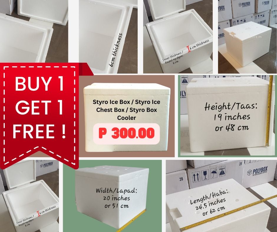 BUY 1 GET 1 Free Styro Box / Styro Ice Box / Styro Ice Chest Box ...