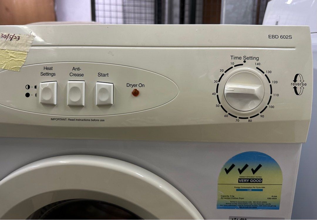 BUY NOW! Elba 6kg Air-Vented Dryer EBD602S, TV & Home Appliances ...