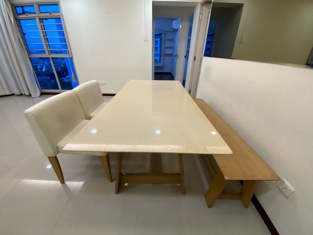 Cellini Caesarstone Dining Table Set, Furniture & Home Living ...