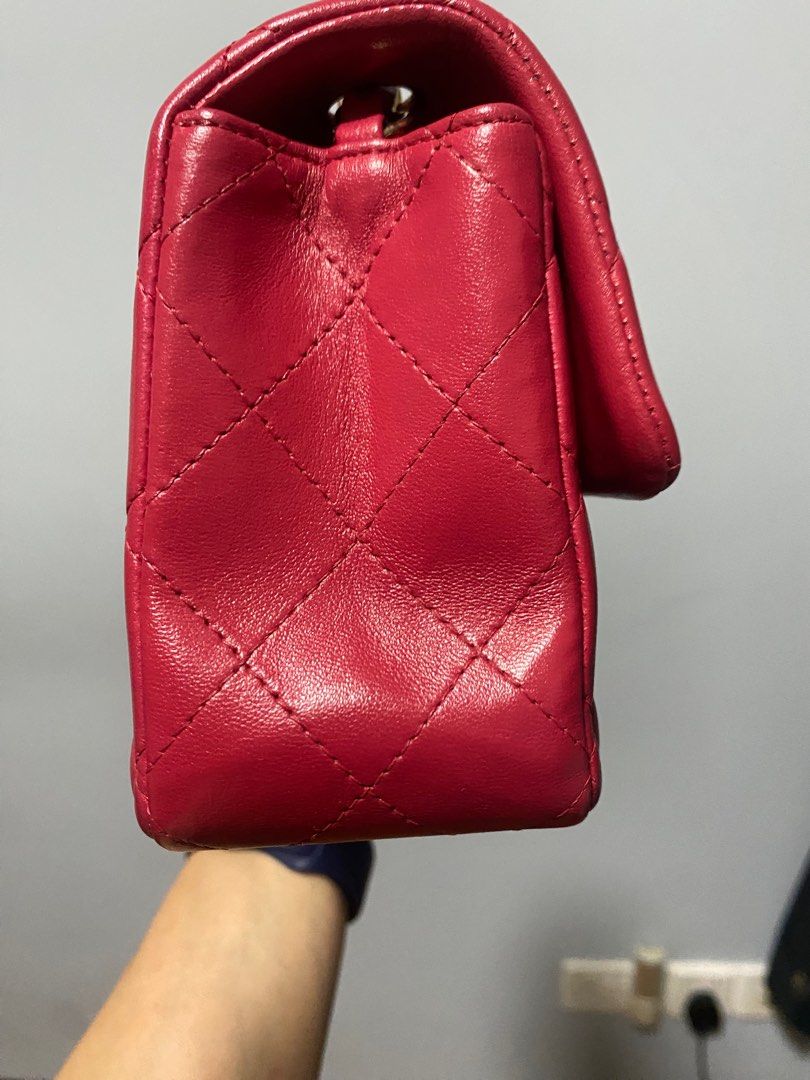 Chanel Red mini rectangular, Luxury, Bags & Wallets on Carousell