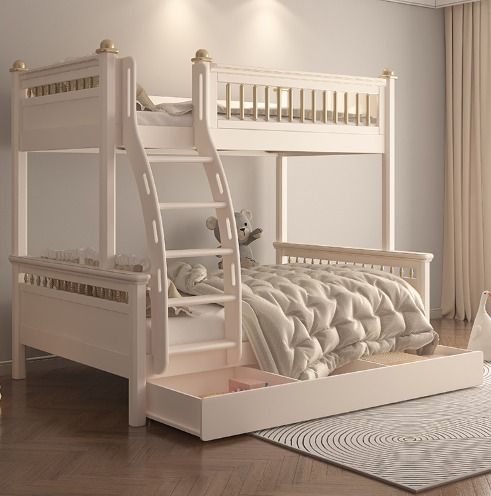Children's bunk bed bunk bed girl's mother bed small apartment high and ...