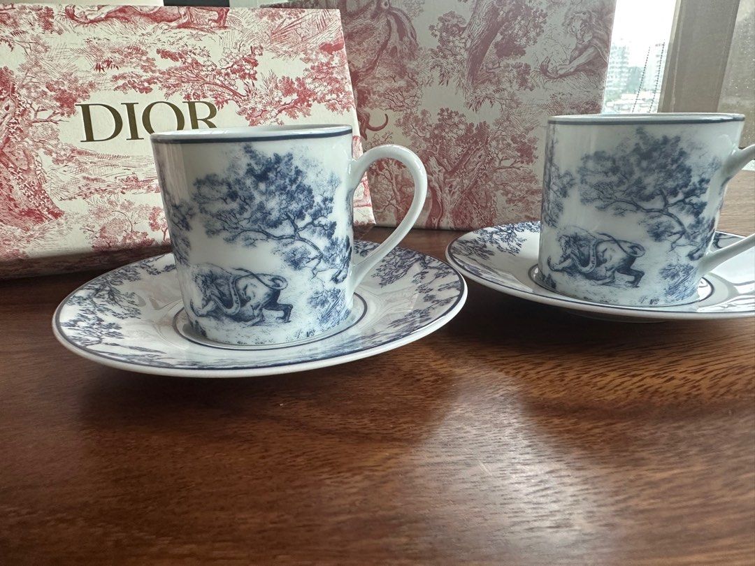 Authentic Christian Dior Coffee and Saucer set, Furniture & Home Living ...