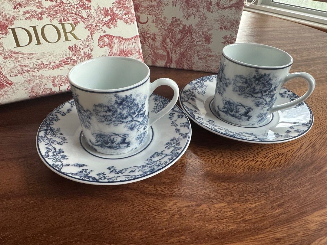 Authentic Christian Dior Coffee and Saucer set, Furniture & Home Living ...