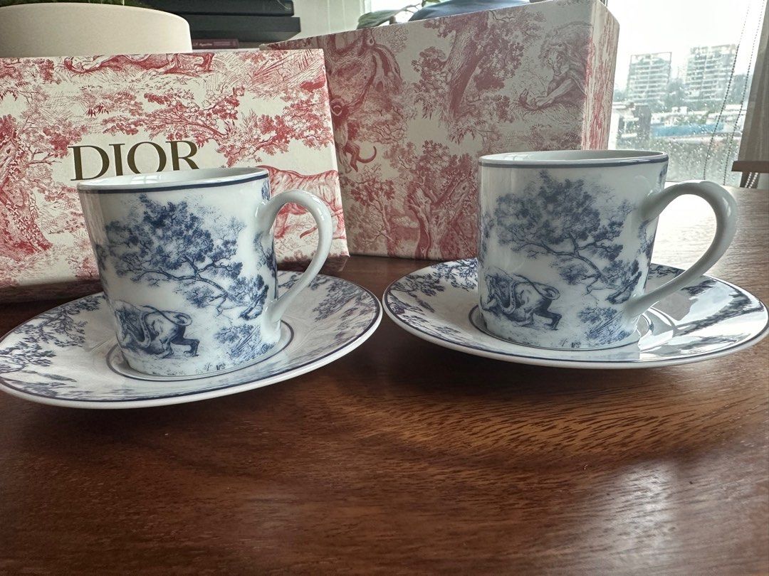 Authentic Christian Dior Coffee and Saucer set, Furniture & Home Living ...