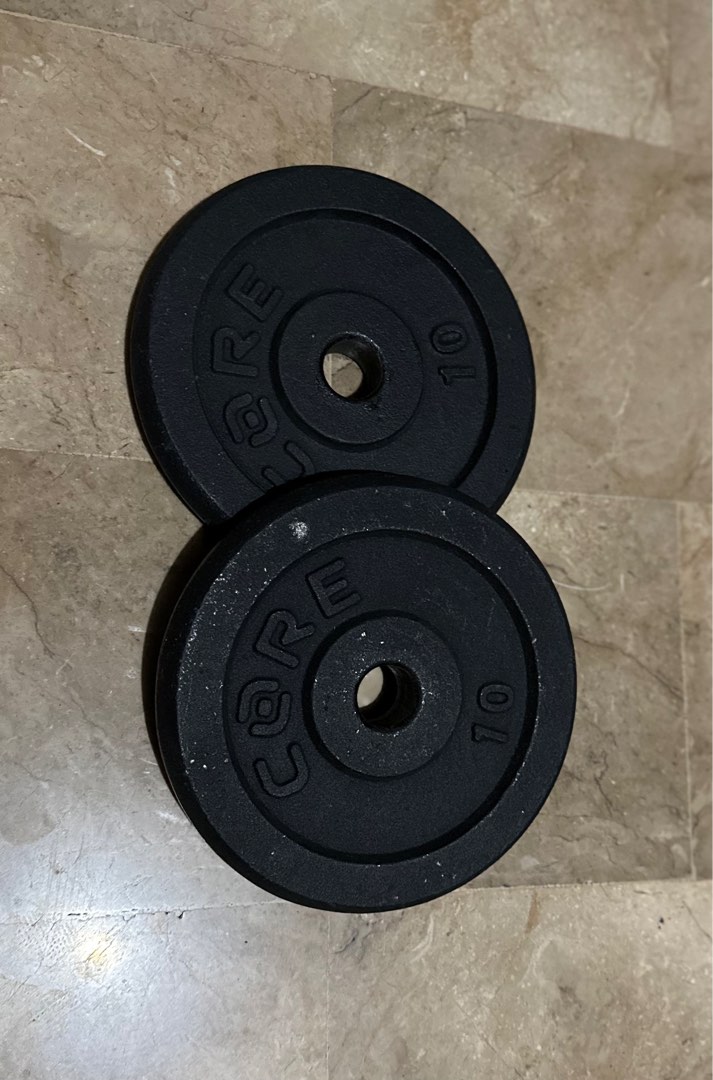 CORE 10 lbs Dumbbell plates 2 pcs on Carousell