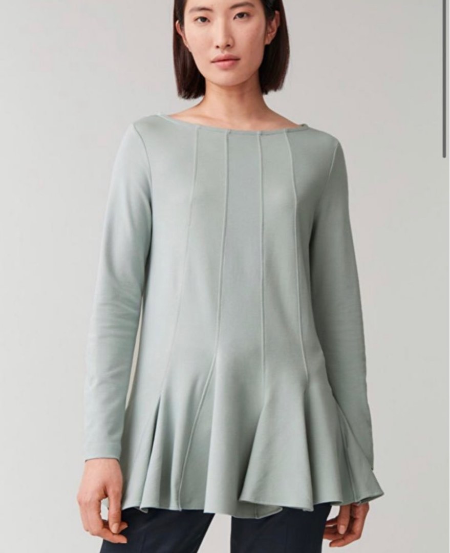COS Mint Green Top, Fesyen Wanita, Pakaian Wanita, Atasan di Carousell