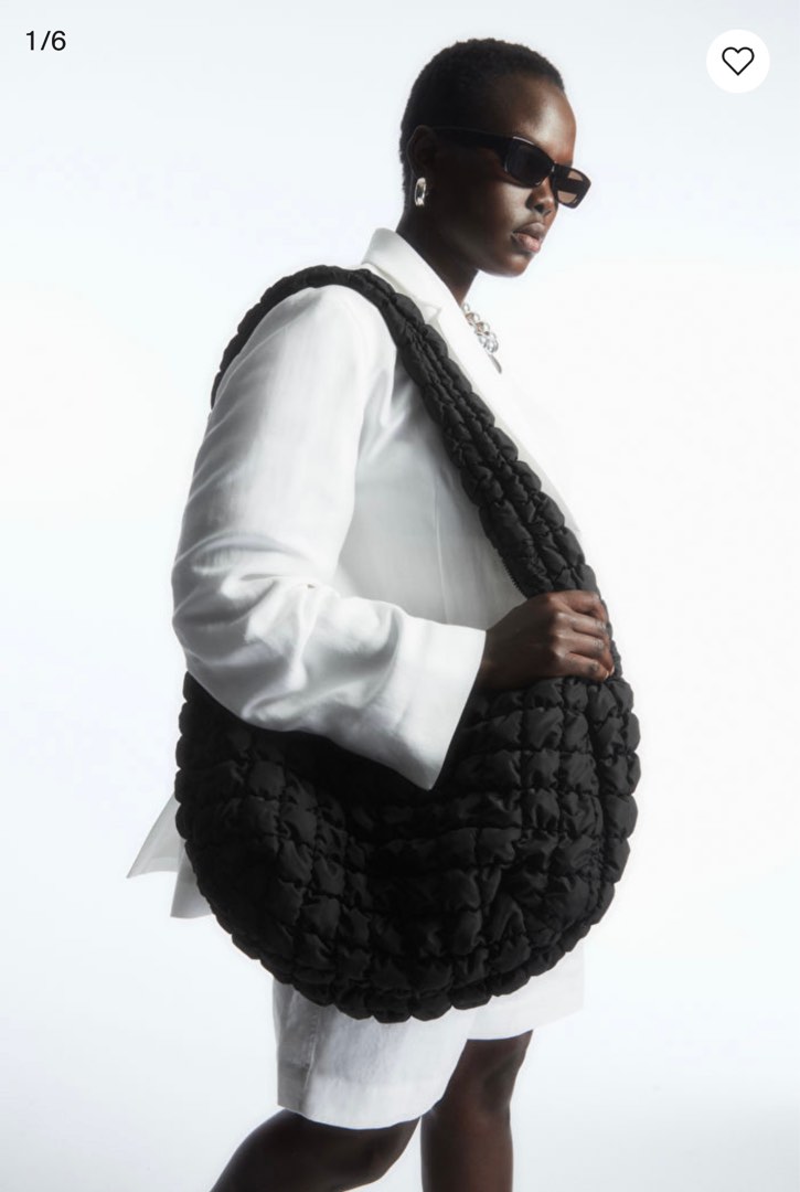 COS Quilted Oversized Shoulder Bag, Women's Fashion, Bags & Wallets ...