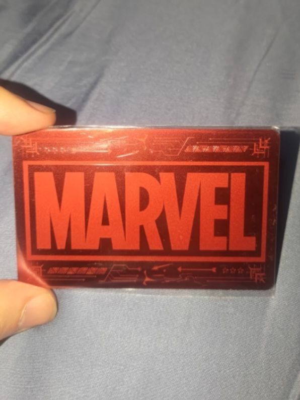 Cpcm red marvel metal card, Hobbies & Toys, Toys & Games on Carousell